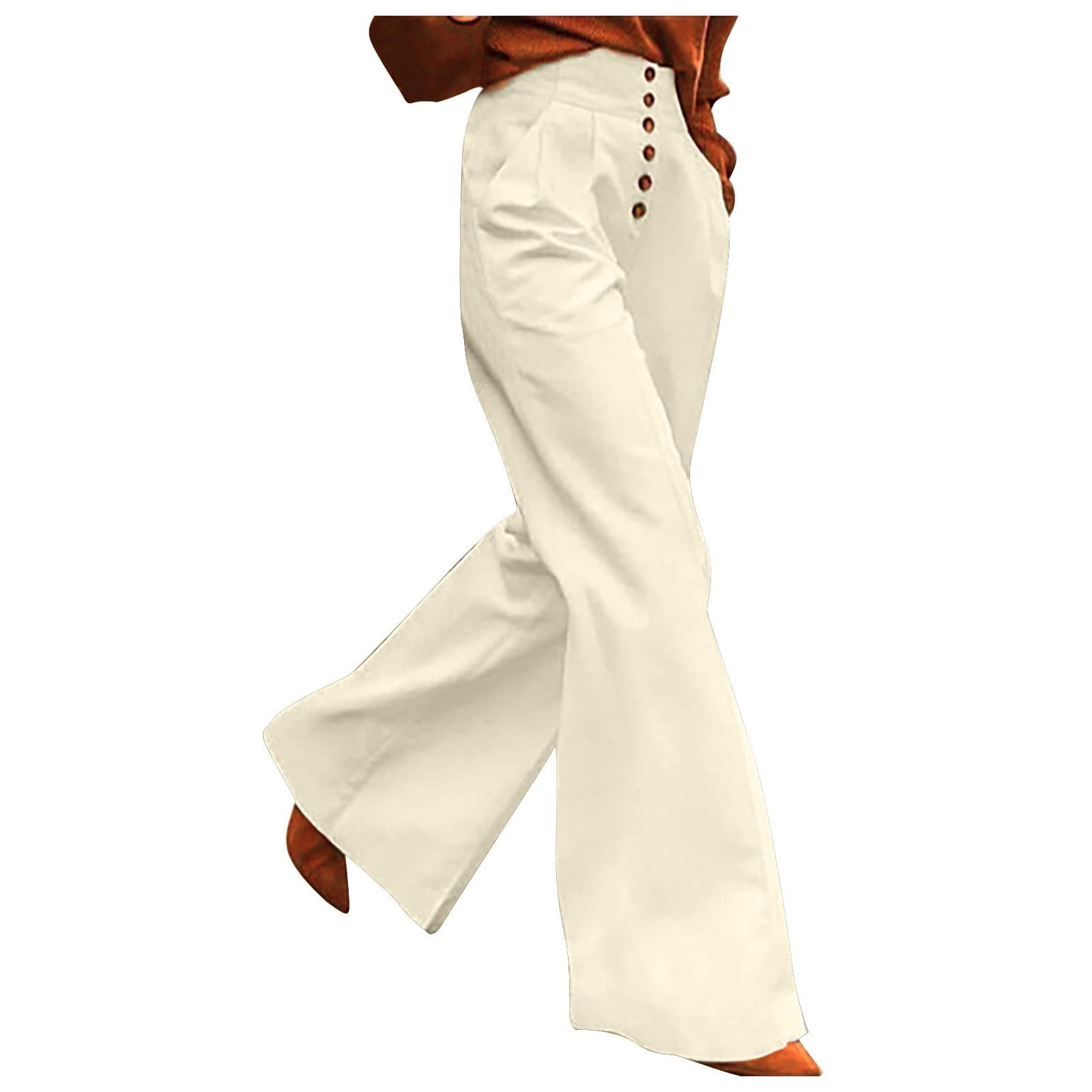 HBYJLZYG Straight Leg Flared Pants, High Waist Pants For Women Fashion ...