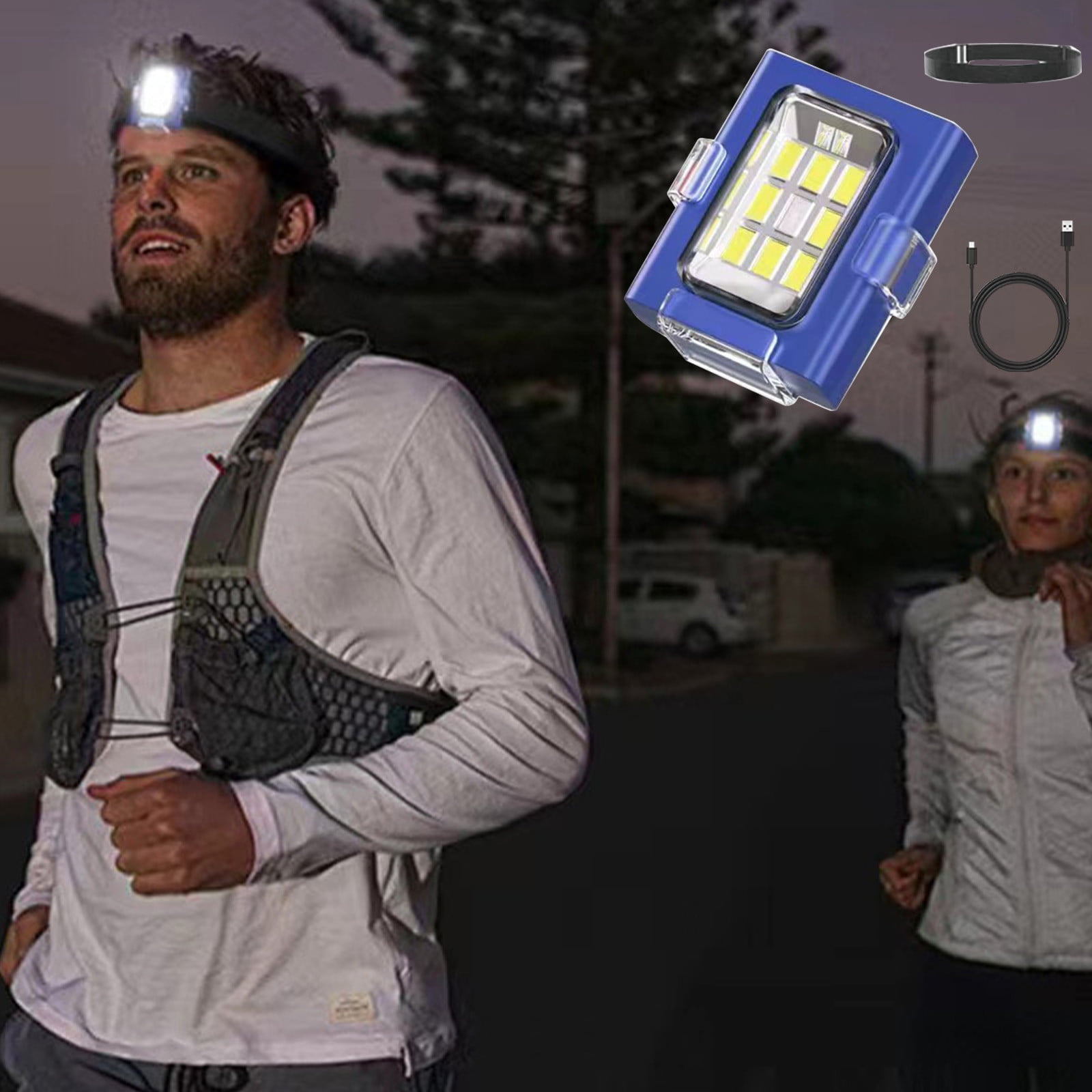 HBYJLZYG Taillight Type-C Charging Red Blue Outdoor Night Headlight Pen ...