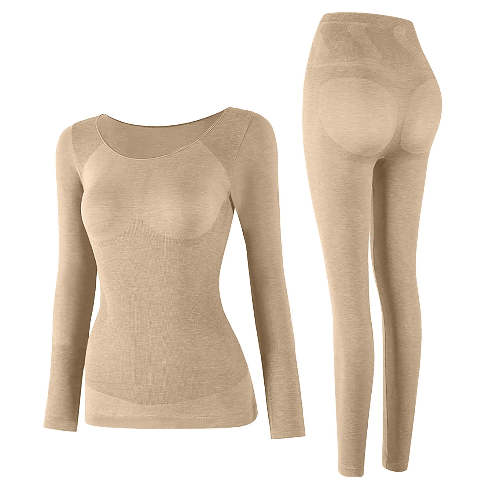HBYJLZYG Thermal Underwear Long Johns Set Women, 2Pc Round Neck ...