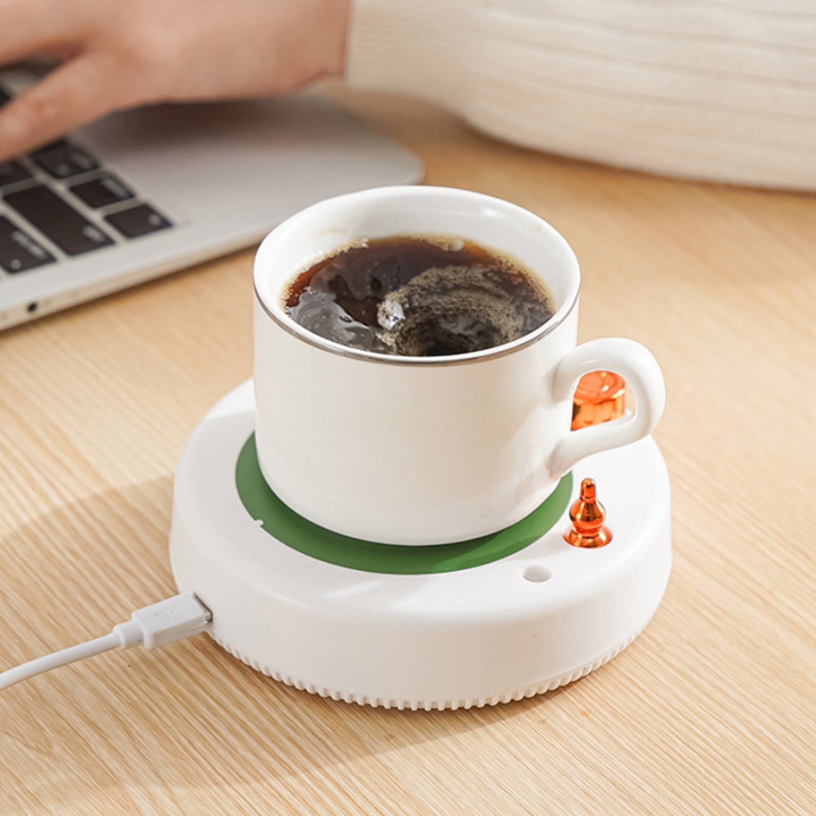 HBYJLZYG Thermostatic Heating Saucer Automatic Magnetic ...