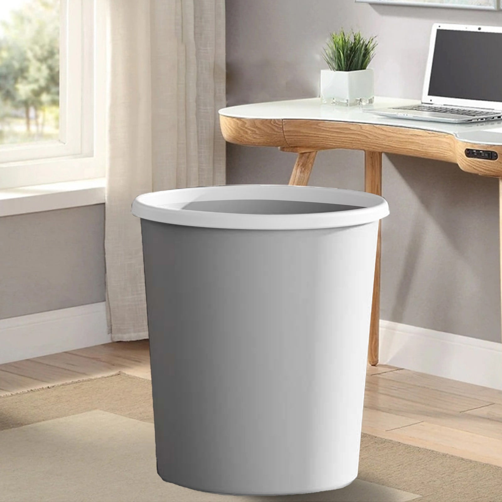 HBYJLZYG Trash Can Bathroom Garbage Storage Bucket Living Room Plastic ...