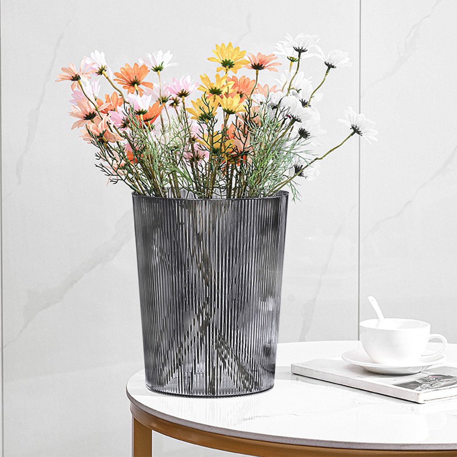 HBYJLZYG Trash Can Vertical Light Translucent Large Capacity Trash Can ...