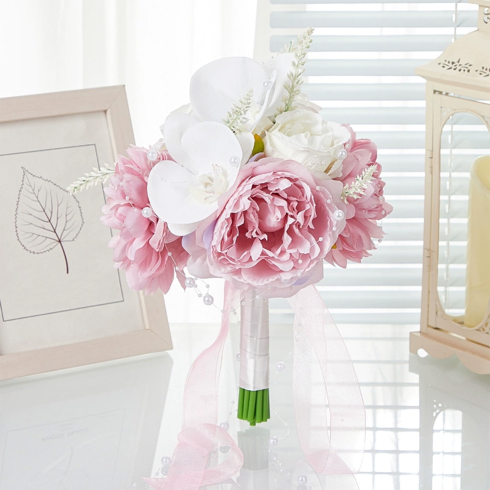 HBYJLZYG Wed New Rose Wedding Bride Holding Flowers Creatives Contrast ...