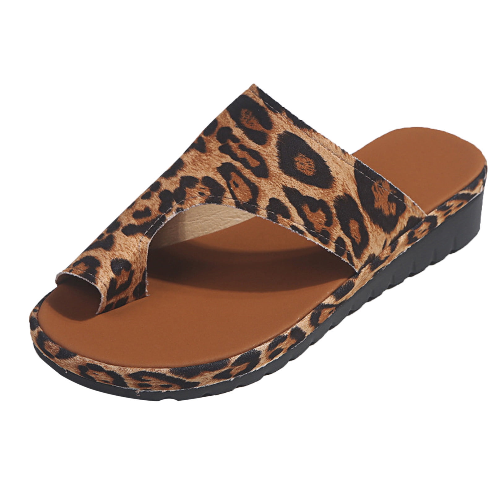 HBYJLZYG Women's Bunion Sandals Orthopedic Toe Ring Slides Flip Flops ...