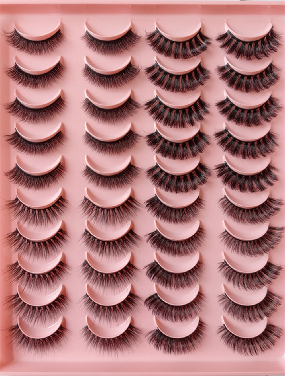 HBZGTLAD 20 Pairs Fluffy Soft Curl Lash Mix Style False Eyelashes ...