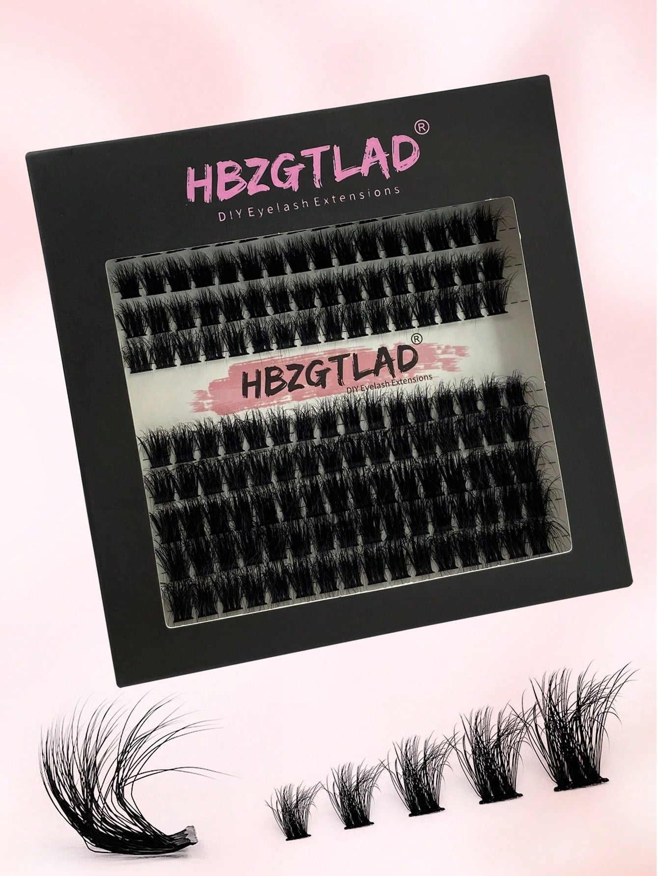 HBZGTLAD 3D Fluffy Thick Lash Clusters DIY Eyelash Extension 8-16/17mm ...