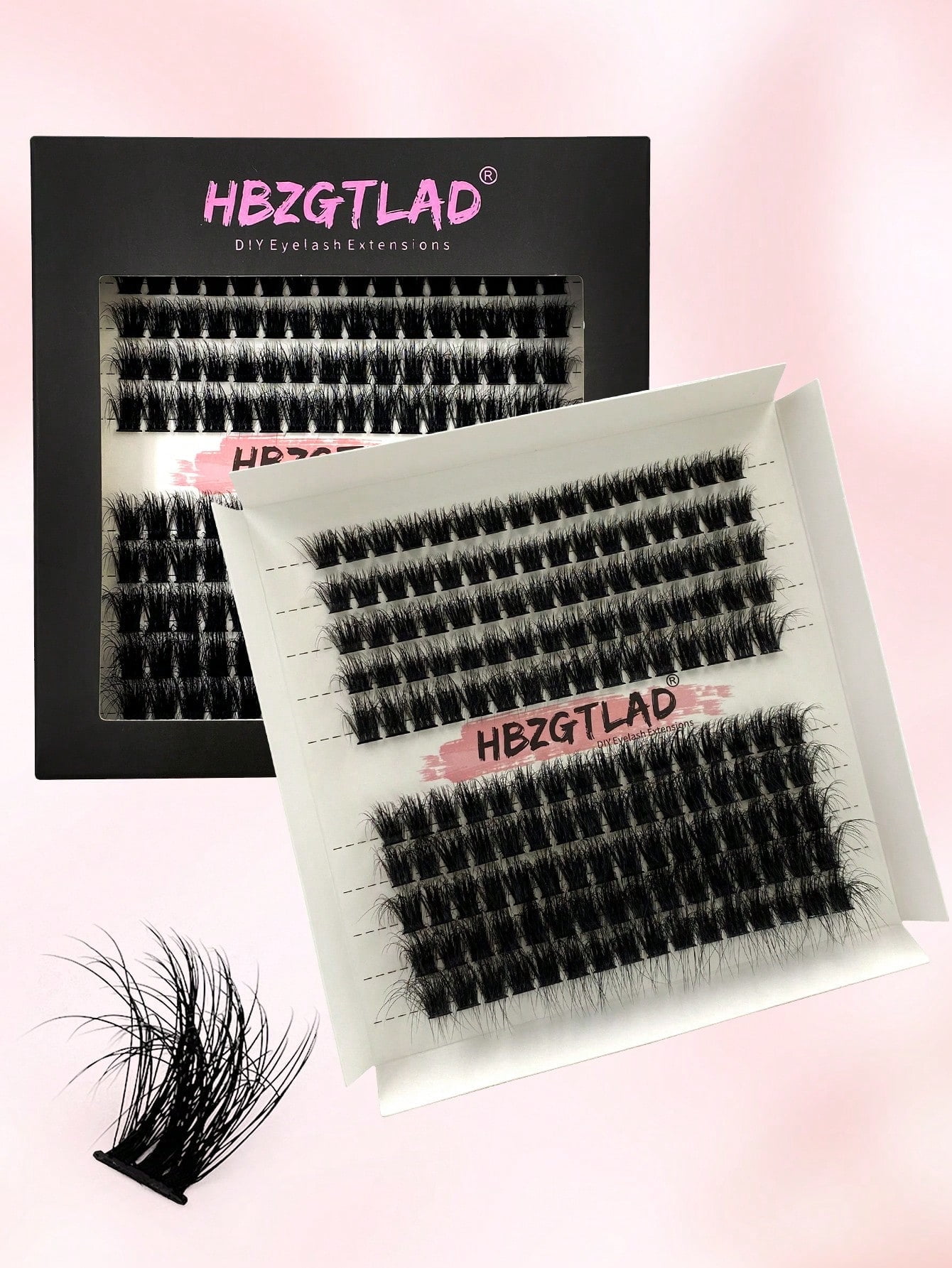 HBZGTLAD 3D Fluffy Thick Lash Clusters DIY Eyelash Extension 8-16/17mm ...