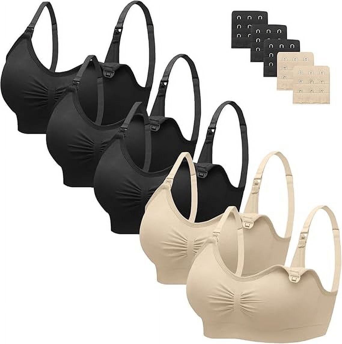 HBlife 5 Pack Nursing Bras for Breastfeeding Womens Maternity Bras ...