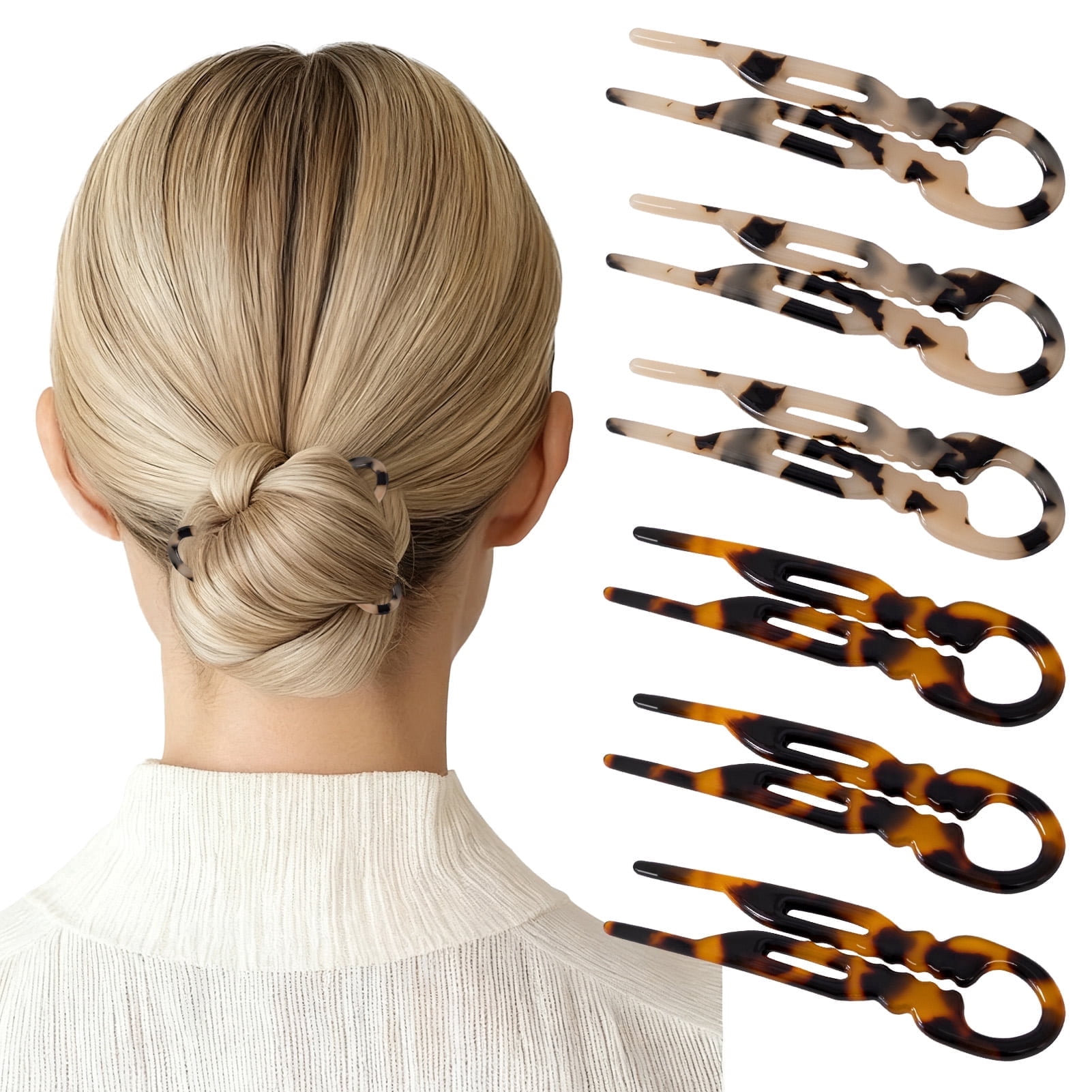 HBlife 6 Pack Small Prestige French Hair Pins, Ergonomic Design Hair ...