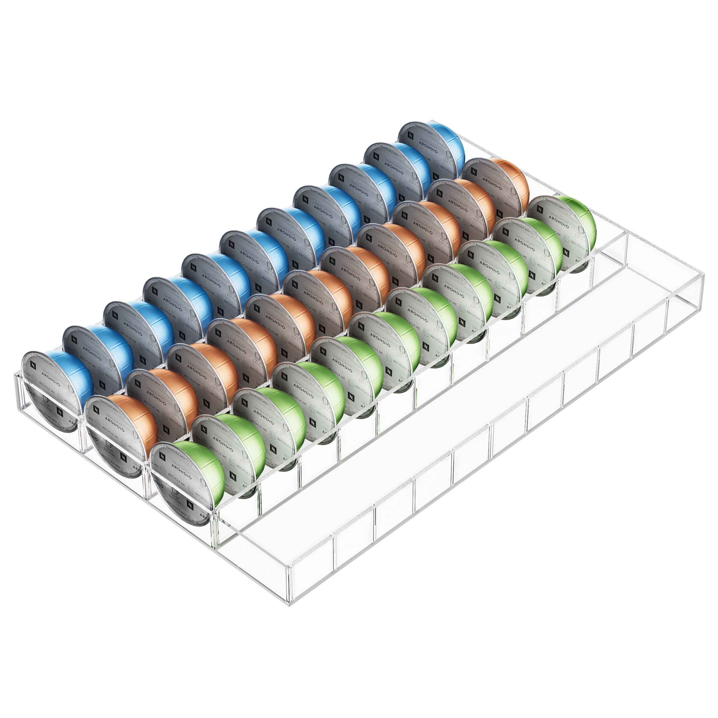 HBlife Acylic Coffee Pod Storage Holder Drawer Insert for Counter ...