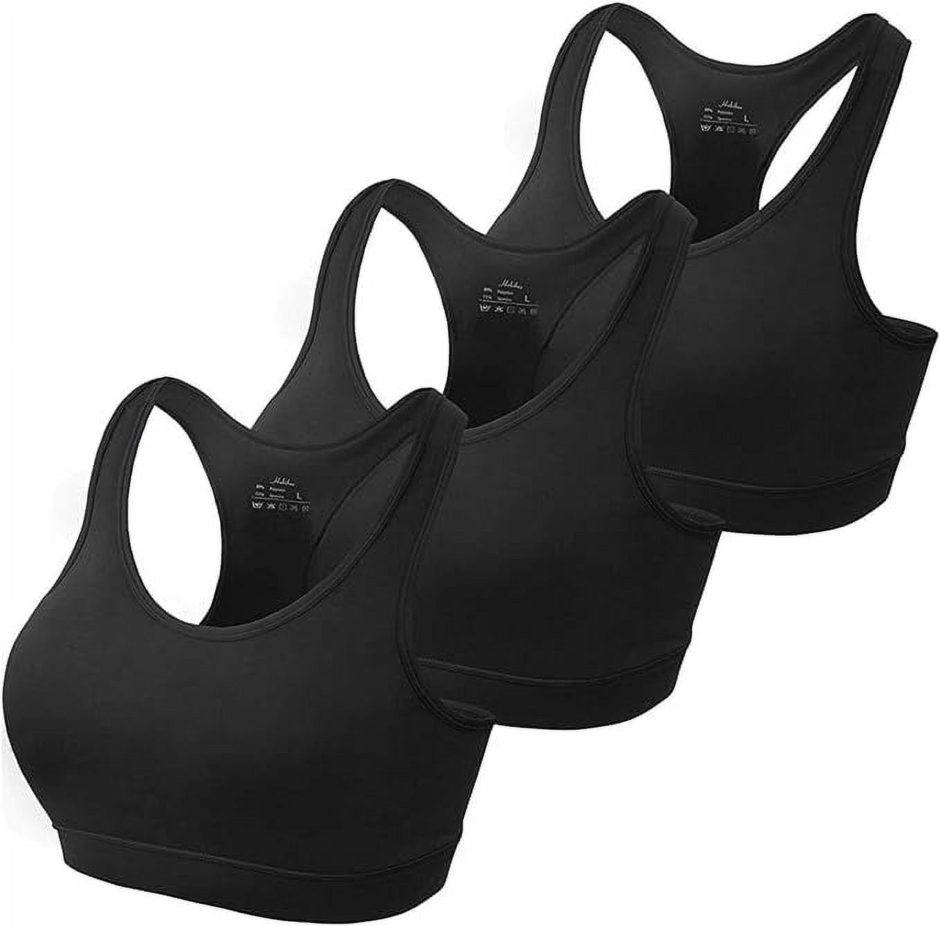 HBlife Racerback Sports Bras for Women, Padded Seamless High Impact ...