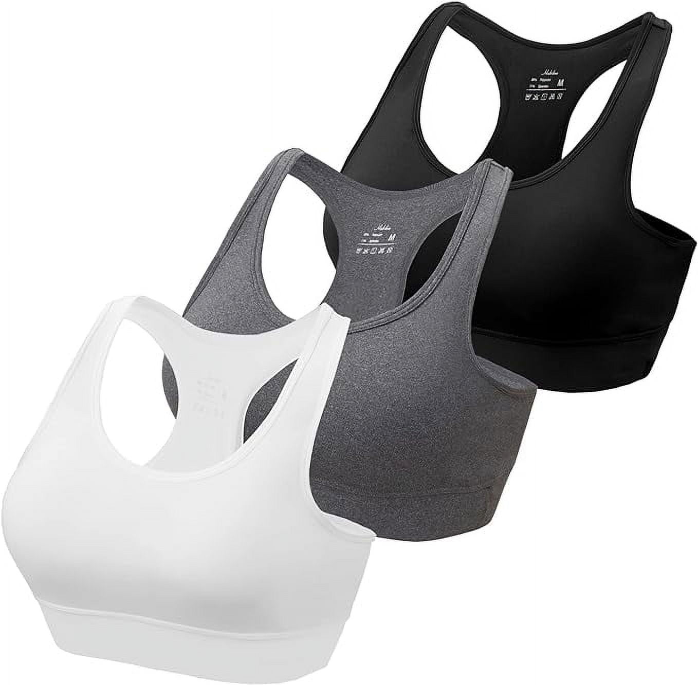 HBlife Racerback Sports Bras for Women, Padded Seamless High Impact ...