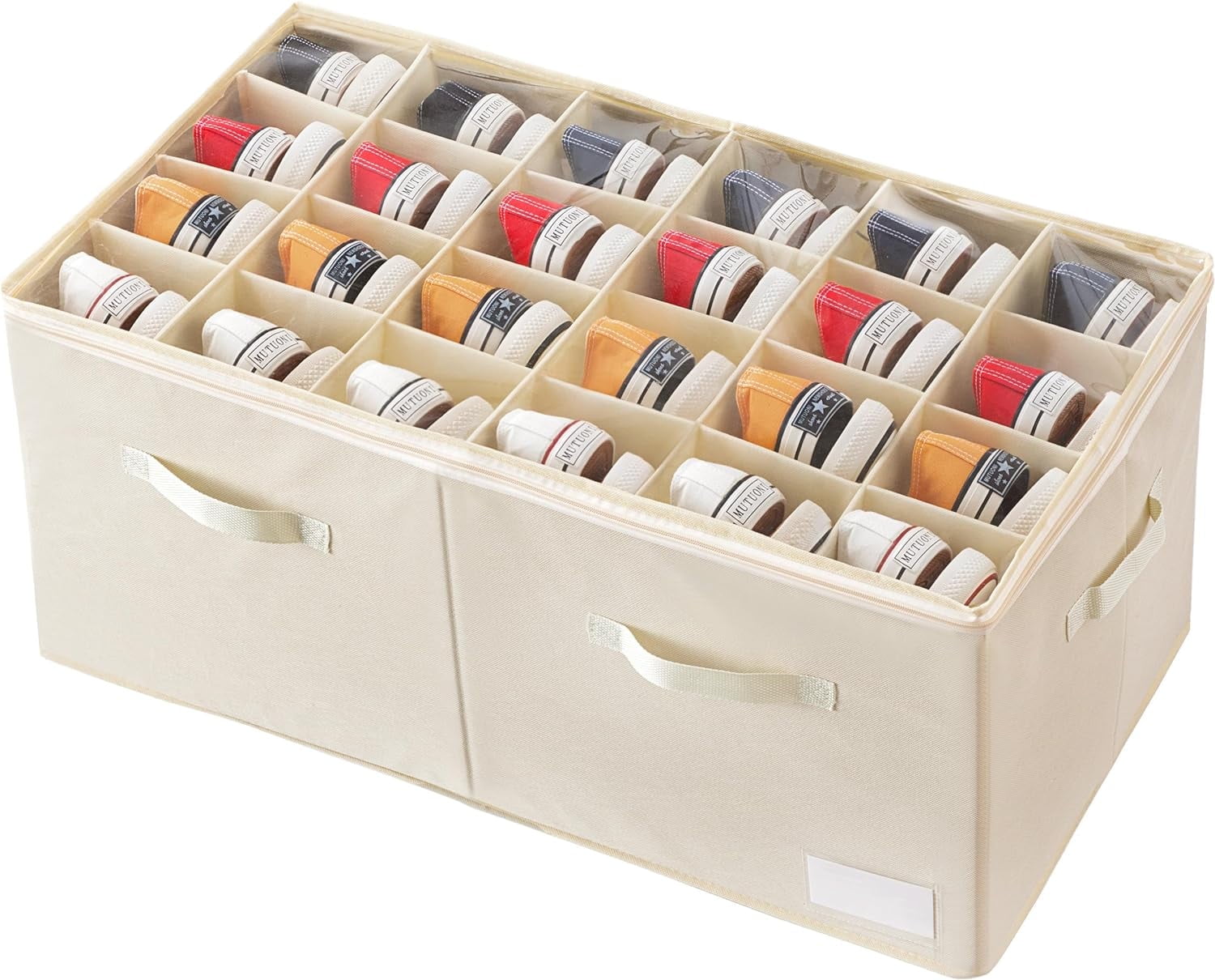 HBlife Shoe Organizer for Closet Large Foldable Shoe Storage Box Bin ...