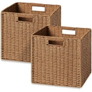 Kouboo Loma Decorative Square Rattan Storage Basket with Handles ...