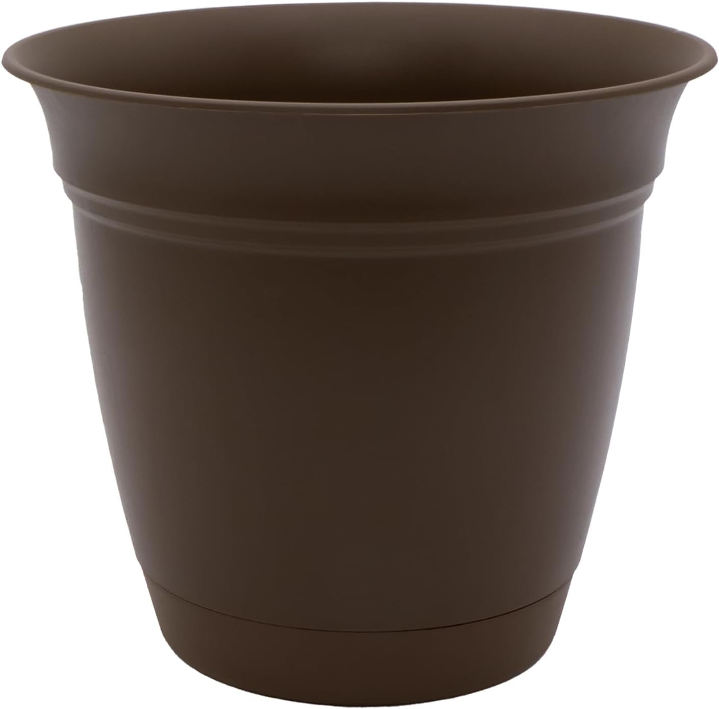 The HC Companies Eclipse Round Planter with Saucer - Outdoor & Indoor ...