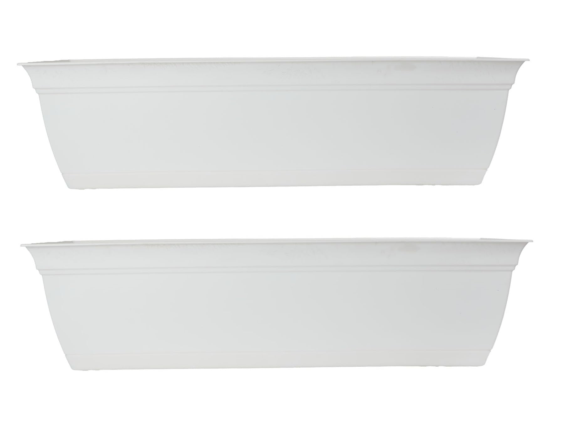 The HC Companies Eclipse Window Planter Box w/Removable Attached Saucer - Long Planter Box for ...