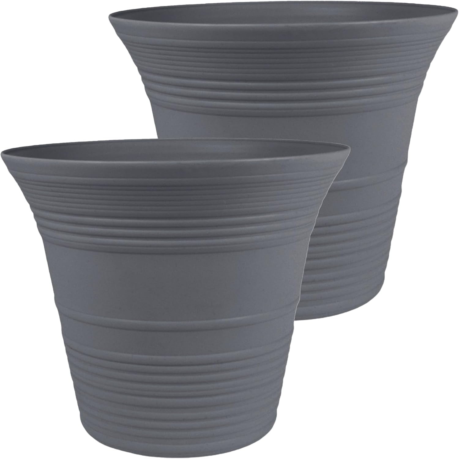The HC Companies Sedona Round Self-Watering Pot - Lightweight Self Care ...