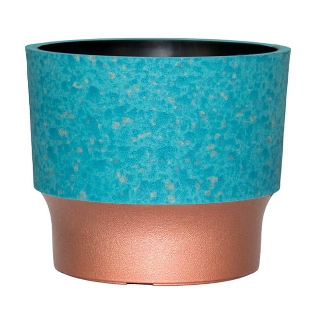 HC HCSSP07000K22 7 in. Round Sprite Succulent Pot, Faux Turquoise ...