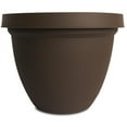 HC IFA14000E21 14 in. Infinity Planter with Attached Saucer - Chocolate ...