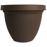 HC IFA14000E21 14 in. Infinity Planter with Attached Saucer - Chocolate ...