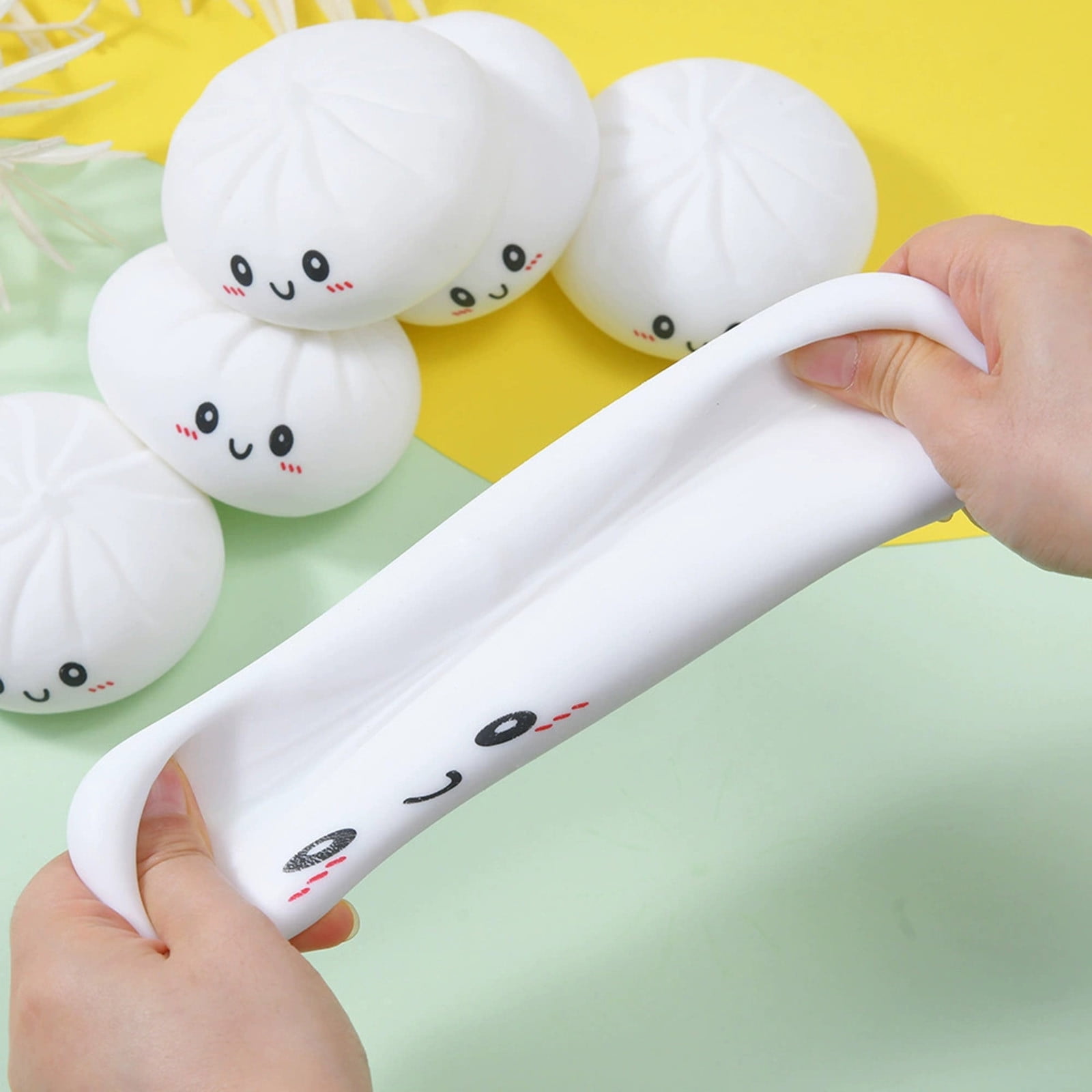 HCBY Bun Shaped Stress Ball with Steamer Basket - Squeezable Silicone ...