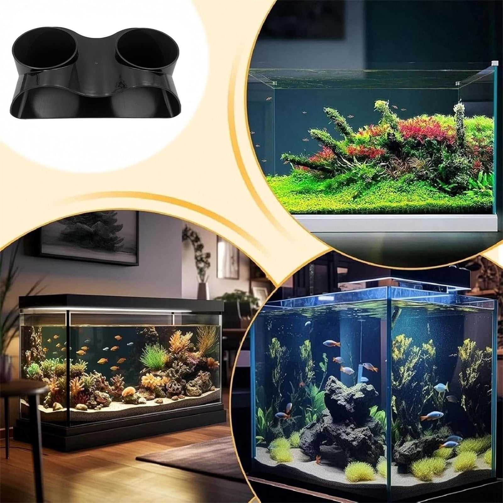 HCBY Plastic Hide Aquarium Tunnel Aquarium Underground Tunnel Fish ...