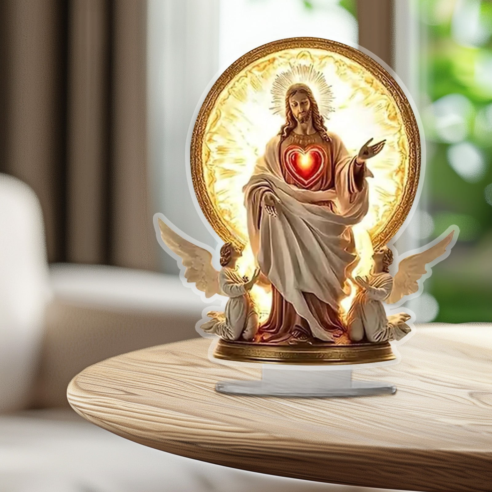 HCBY St. Benedict Blessing Sign - Acrylic Desk Decor with Prayer ...