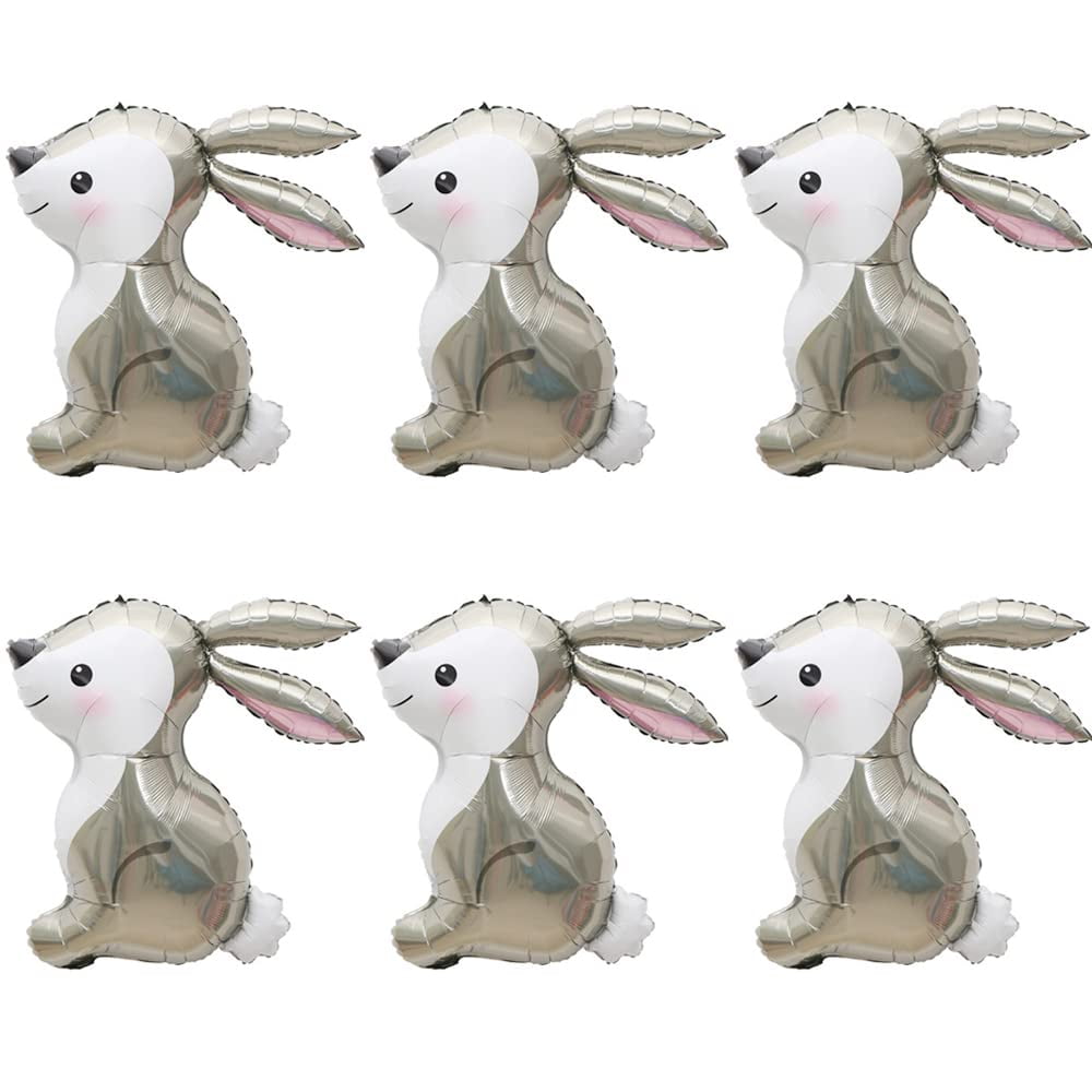 HCCY Bunny Balloons Foil Mylar Balloon for Baby Shower Theme Birthday ...