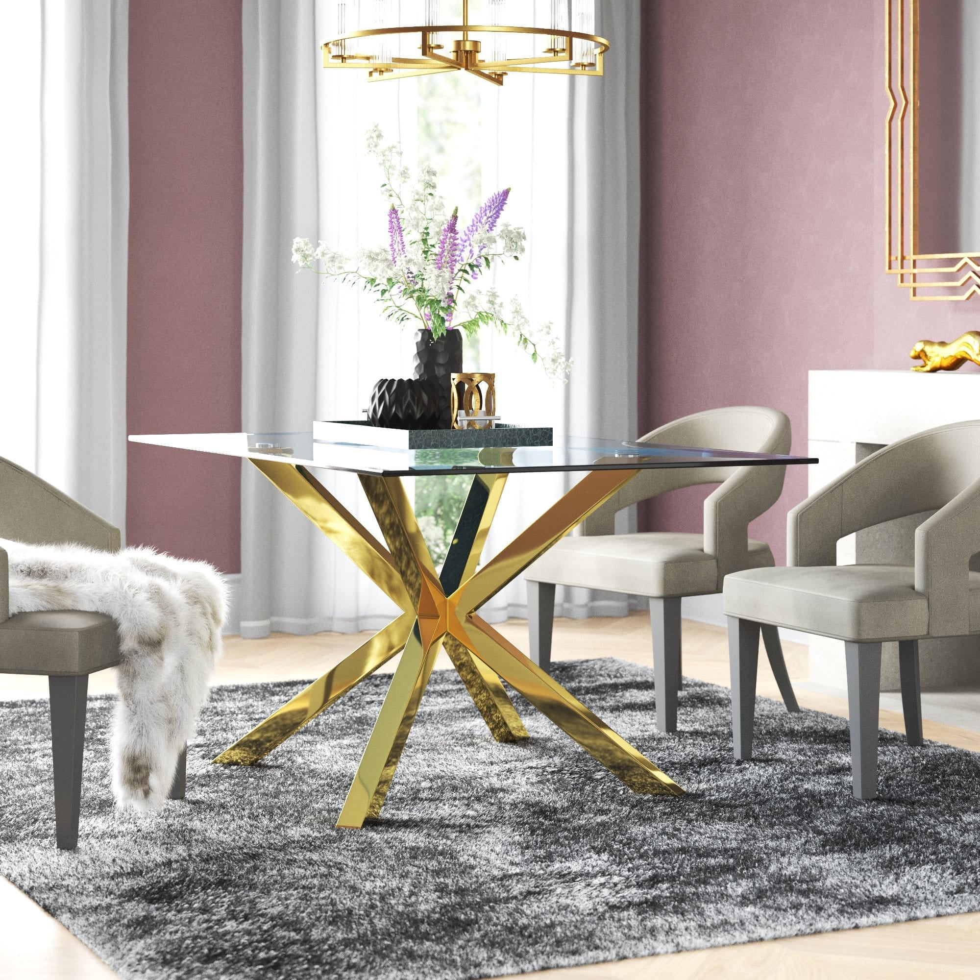 HCD Culture Dining Table gold - Walmart.com
