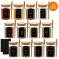HCETSFQPXRQ 12Pcs 8oz Round Glass Airtight Jars with Bamboo Lids ...