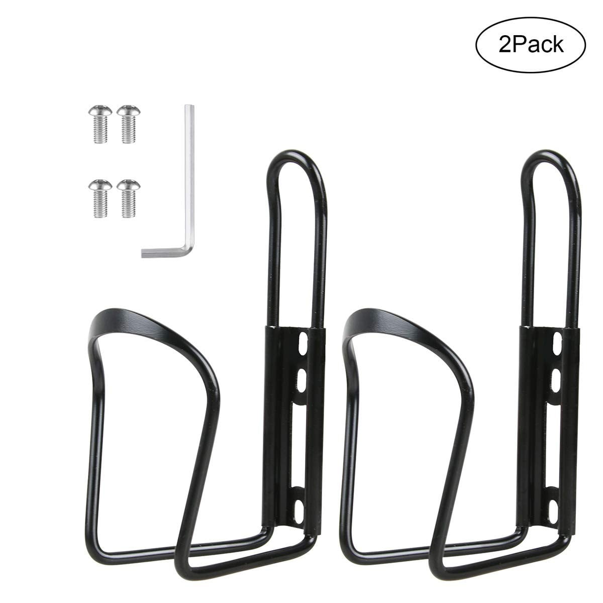 HCJKDU 2-Pack Water Bottle Cages, Basic MTB Bike Bicycle Alloy Aluminum ...