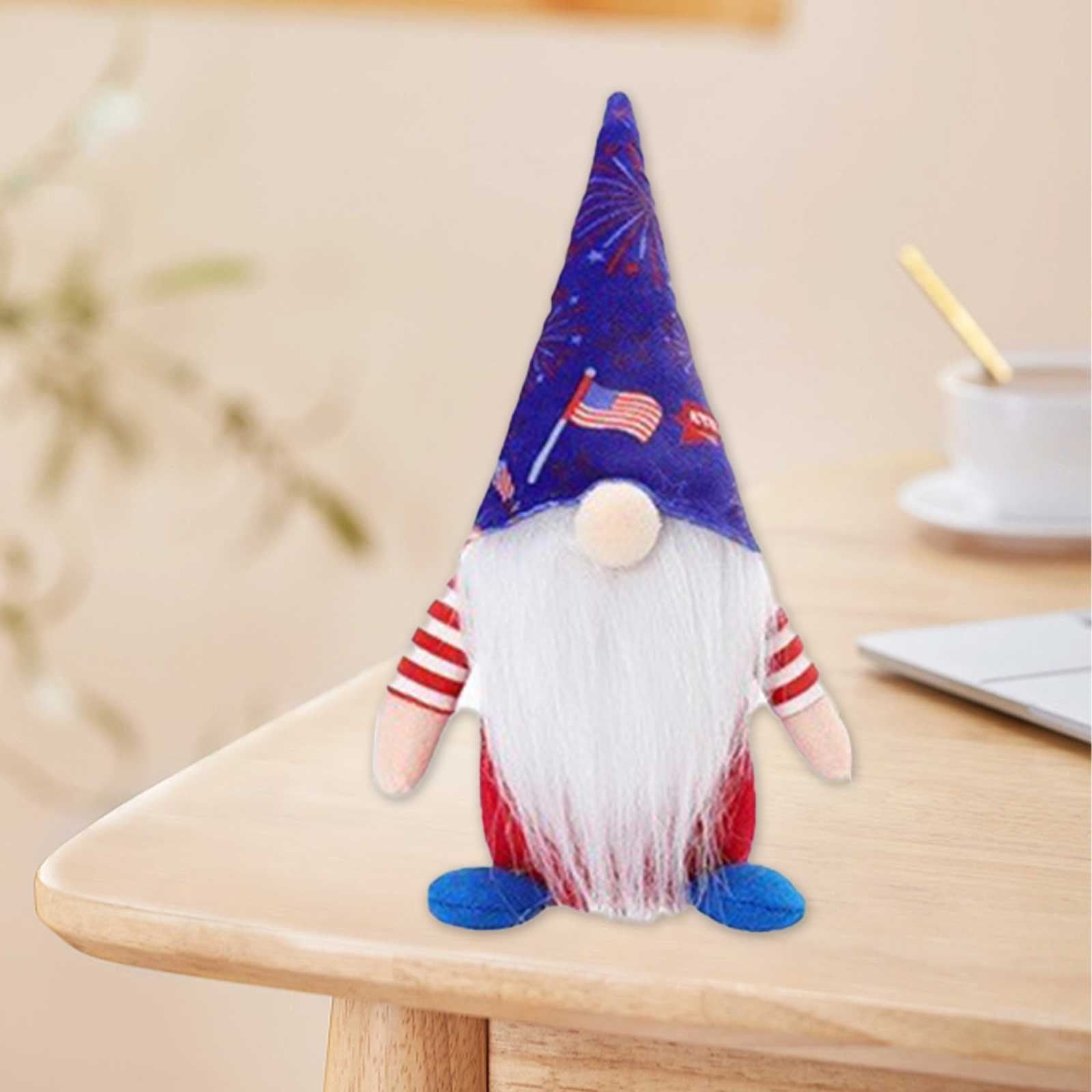 HCJKDU 4th of July Patriotic Gnome Dolls, Handmade Swedish Tomte Gnomes ...