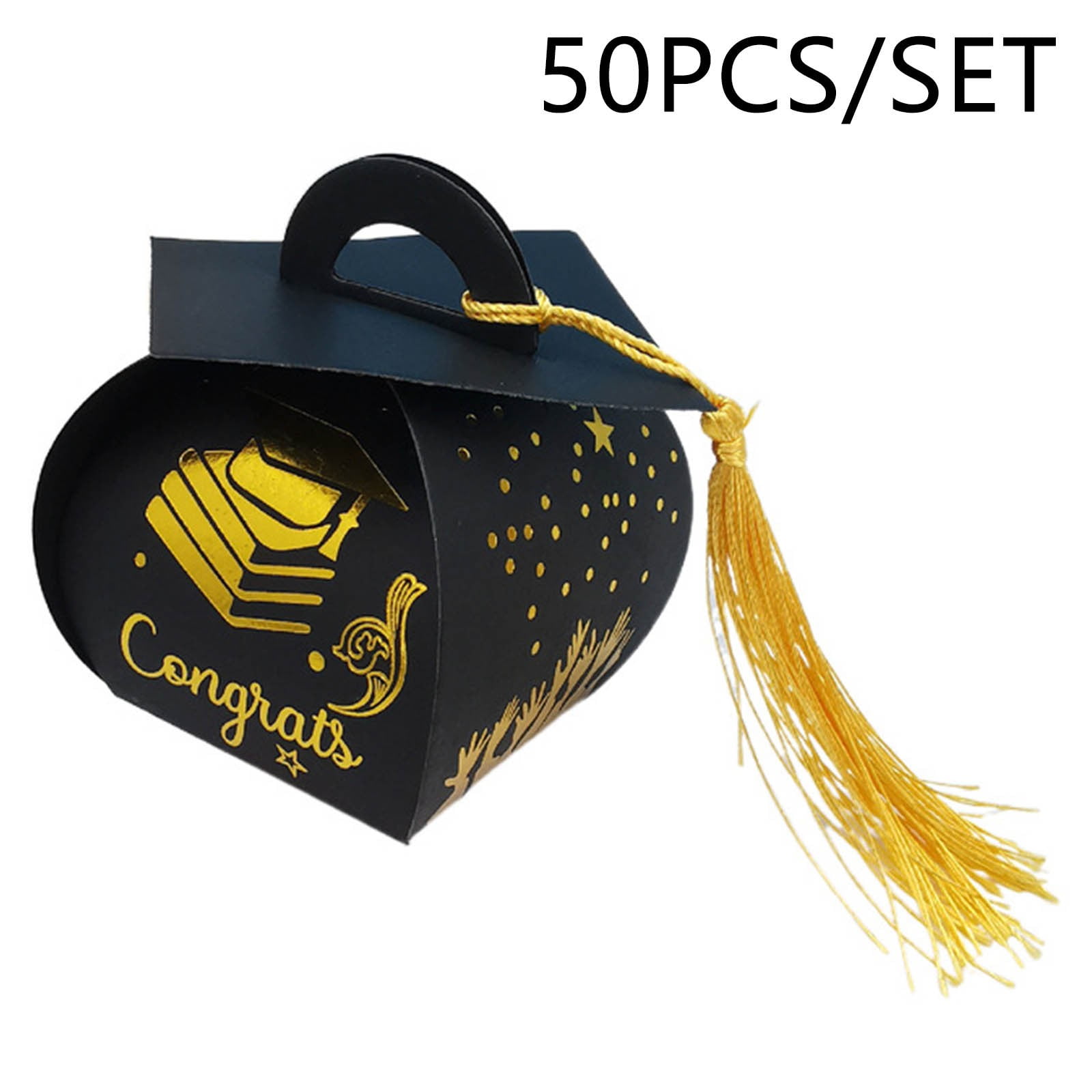 HCJKDU 50 Pcs Graduation Cap Gift Box Graduation Party Favors Candy ...