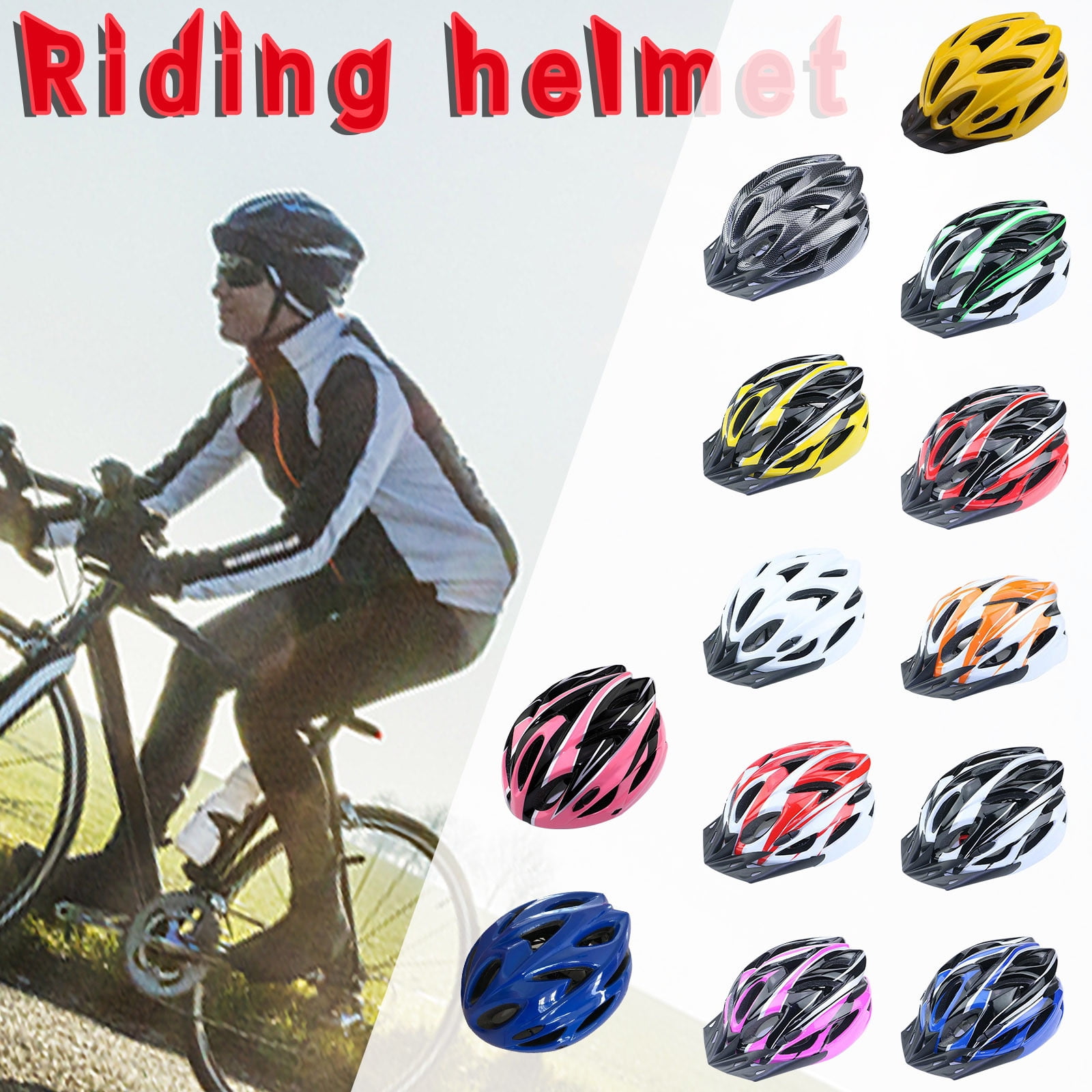 HCJKDU Bike Helmet for Men Women Removable Sun Visor Lightweight ...