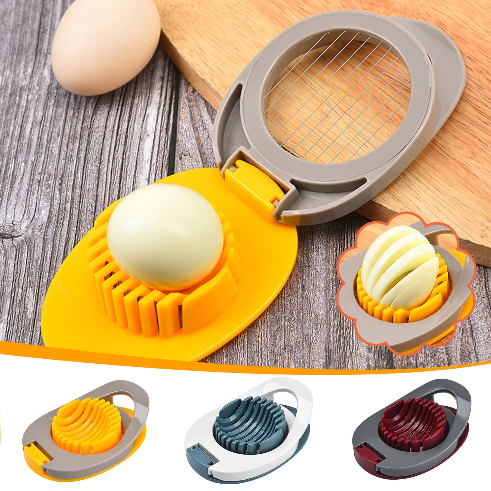 HCJKDU Egg Slicer for Hard Boiled Eggs, Cutter Strawberry Slicer, Heavy ...