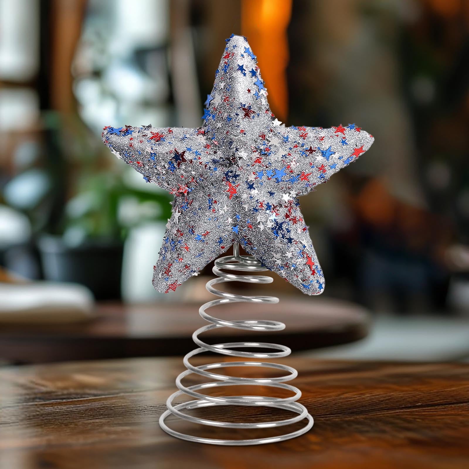 HCJKDU Independence Day Party Tree Topper Decorations, Patriotic ...