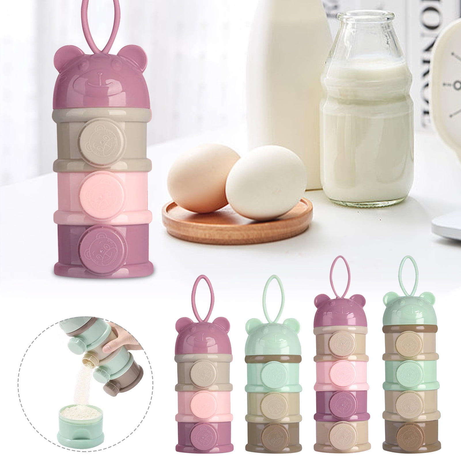 HCJKDU Milk Powder Box Portable Food Supplement for Going Out Rice ...