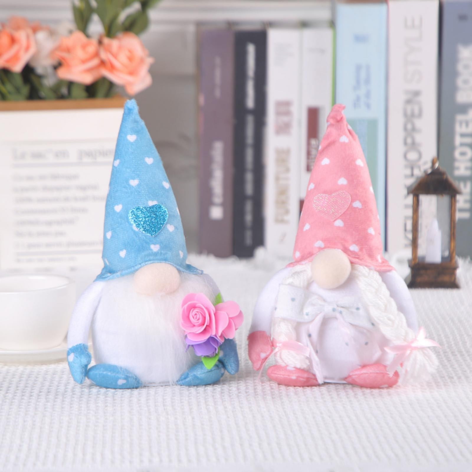 HCJKDU Mother's Day Love Heart Push Doll Creative Cute Glow Faceless ...