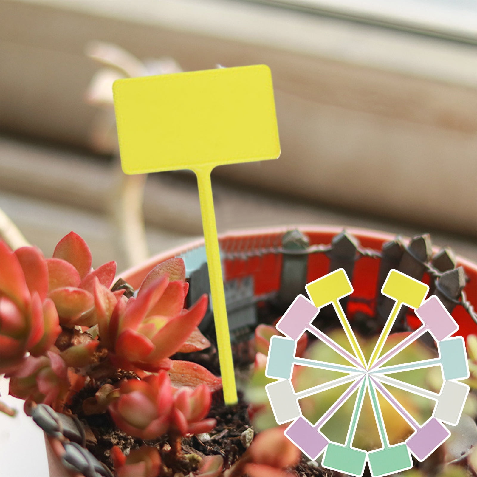 HCJKDU Plastic Plant Labels, 12 - Pack Outdoor Garden Tags Thick Garden ...
