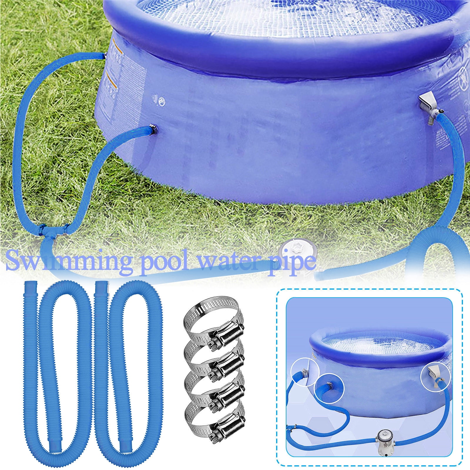 HCJKDU Pool Pump Replacement Hose, Long Pool Filter Replacement Hoses ...