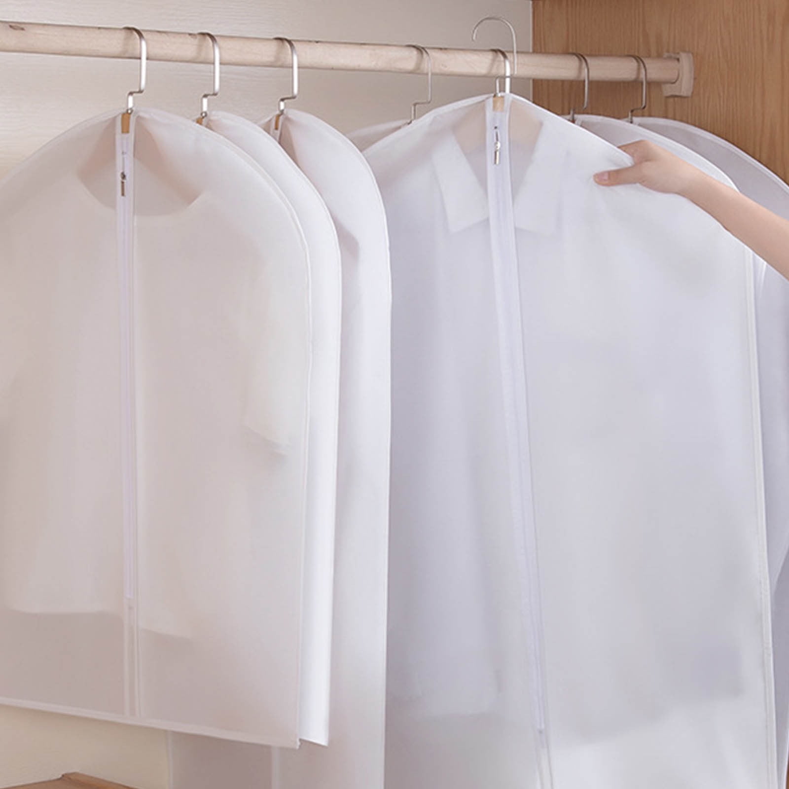 HCJKDU Translucent Garment Bag - Garment Bags for Hanging Clothes Dress ...