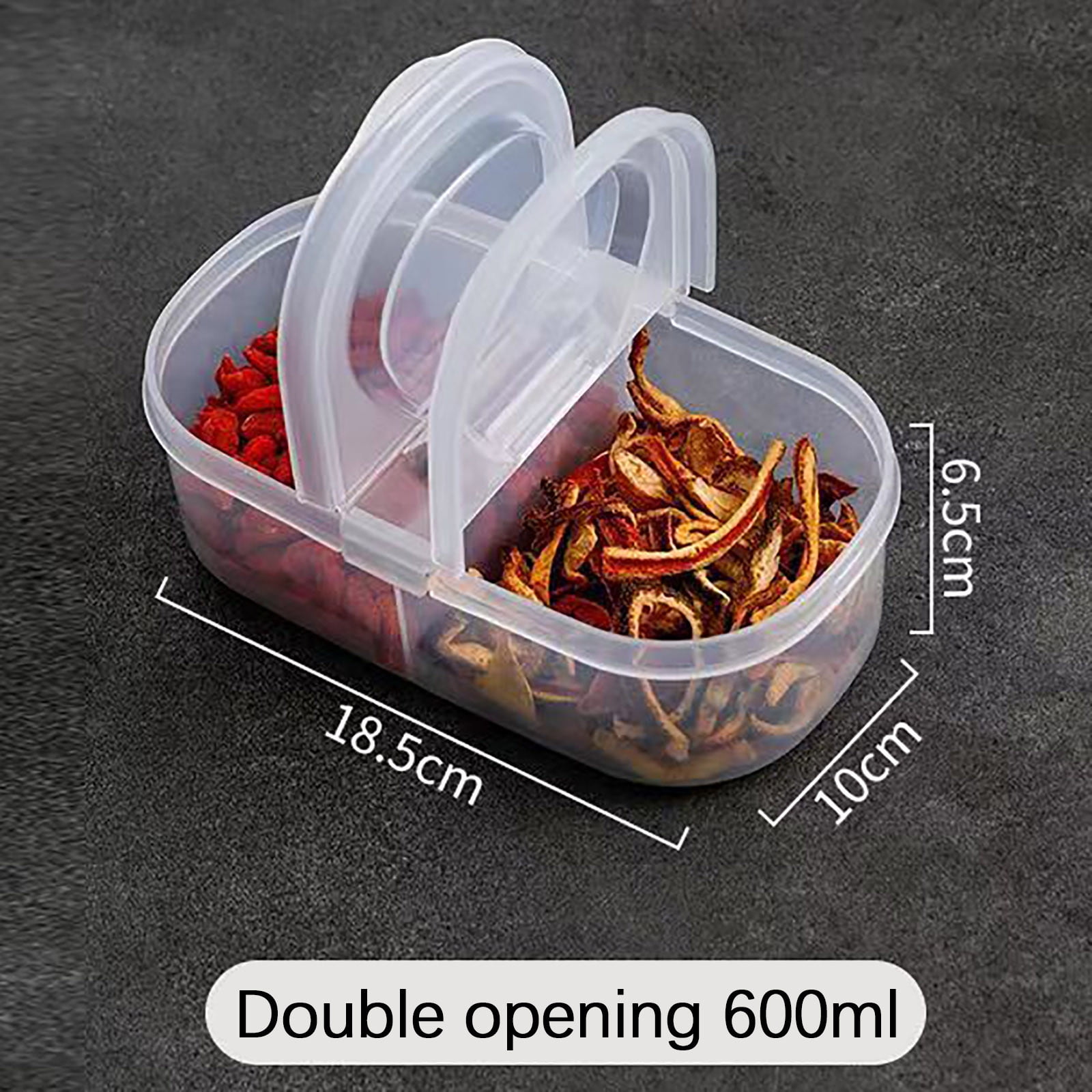 HCJKDU Two-Compartment Food Container Flipped Space-Saving Refrigerator ...
