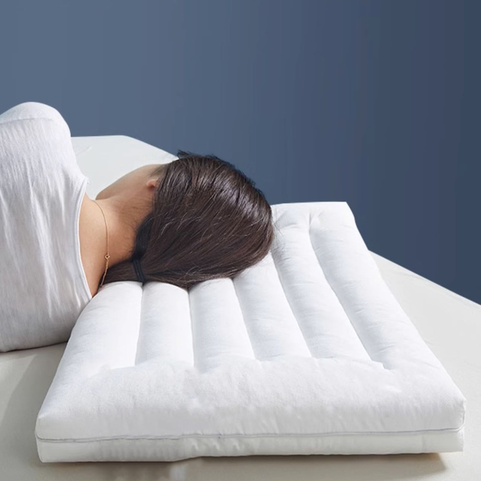 HCJKDU Ultra Thin Flat Pillow for Sleeping, Thin Pillow for Back ...