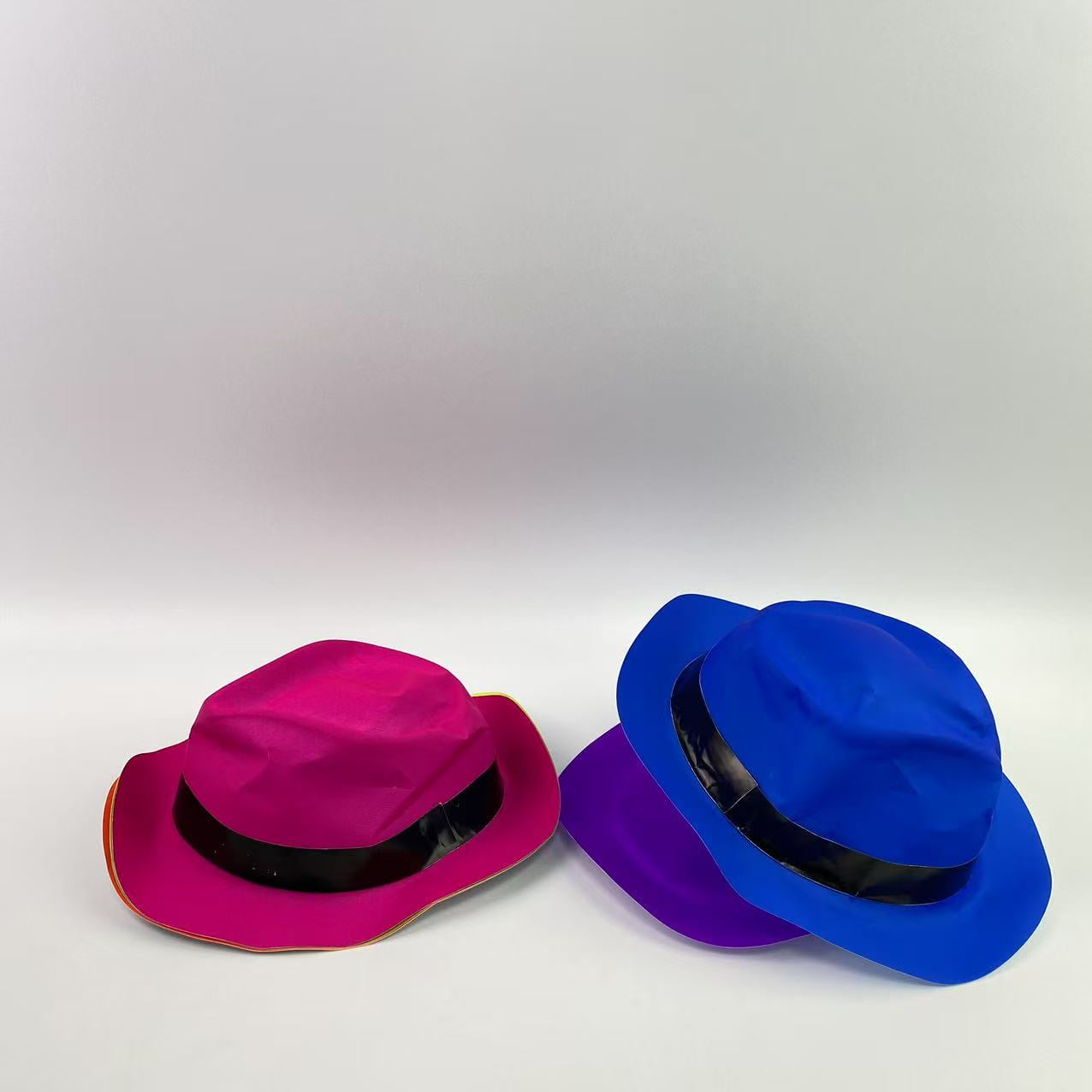 HCLKZIU Party favor hats,Neon Mafia Style Party Hats - Bright Dress Hats for Gangster Music ...
