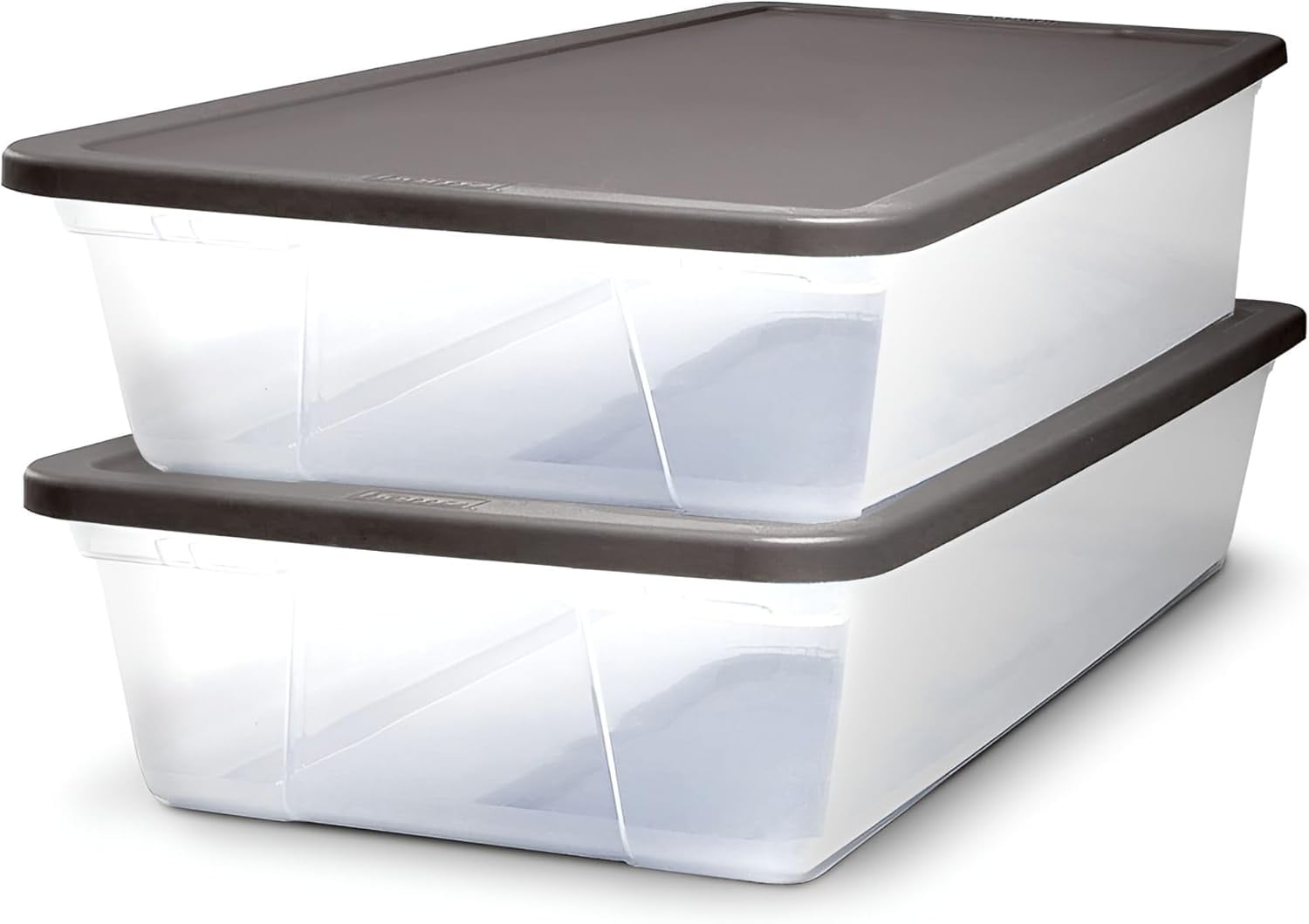 HCLQQ 2-Pack Snaplock, Small Clear Plastic Storage Bins with Lids, 28 ...