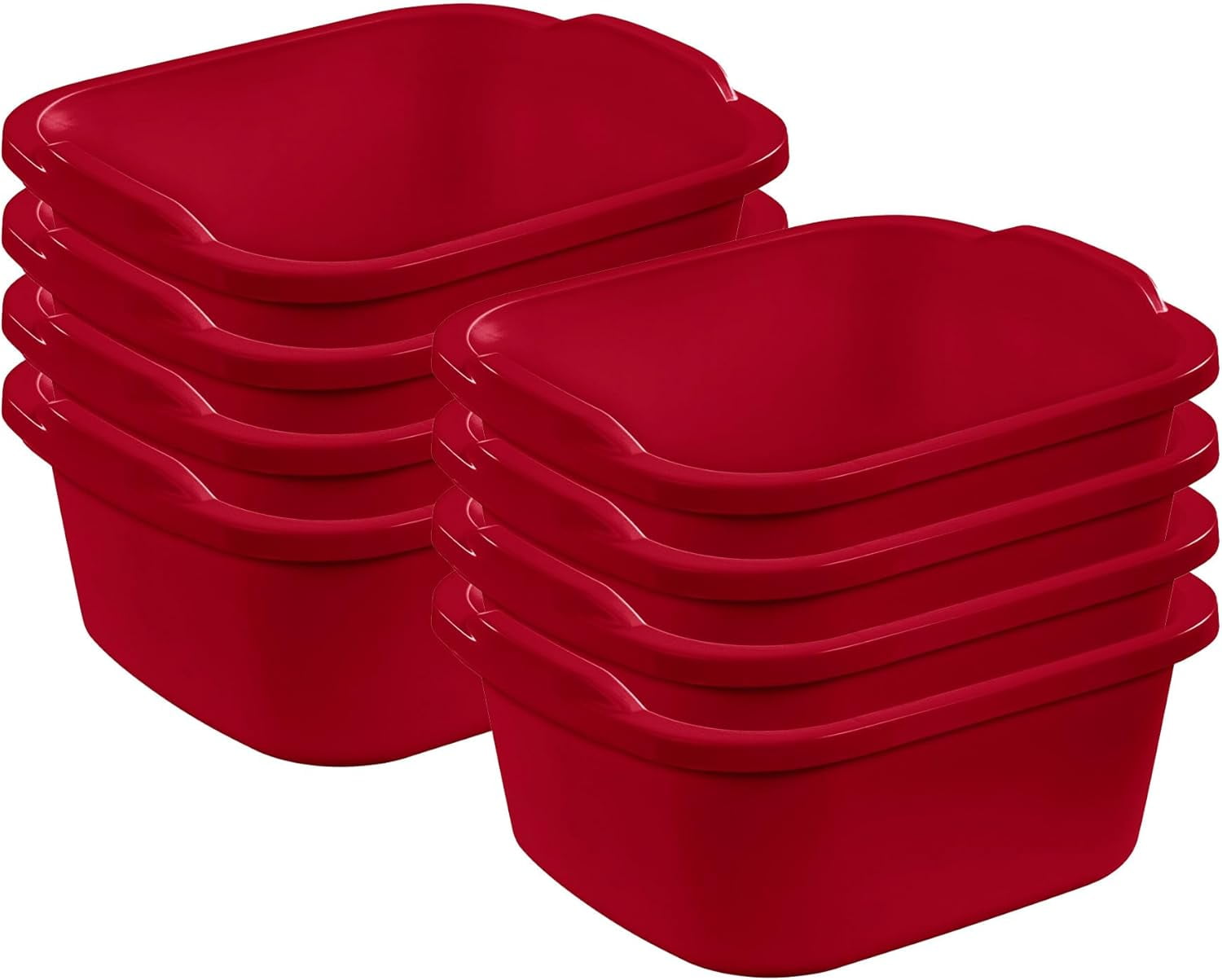 HCLQQ Durable Heavy Duty Reinforced Plastic Kitchen Dishpan Basin with ...