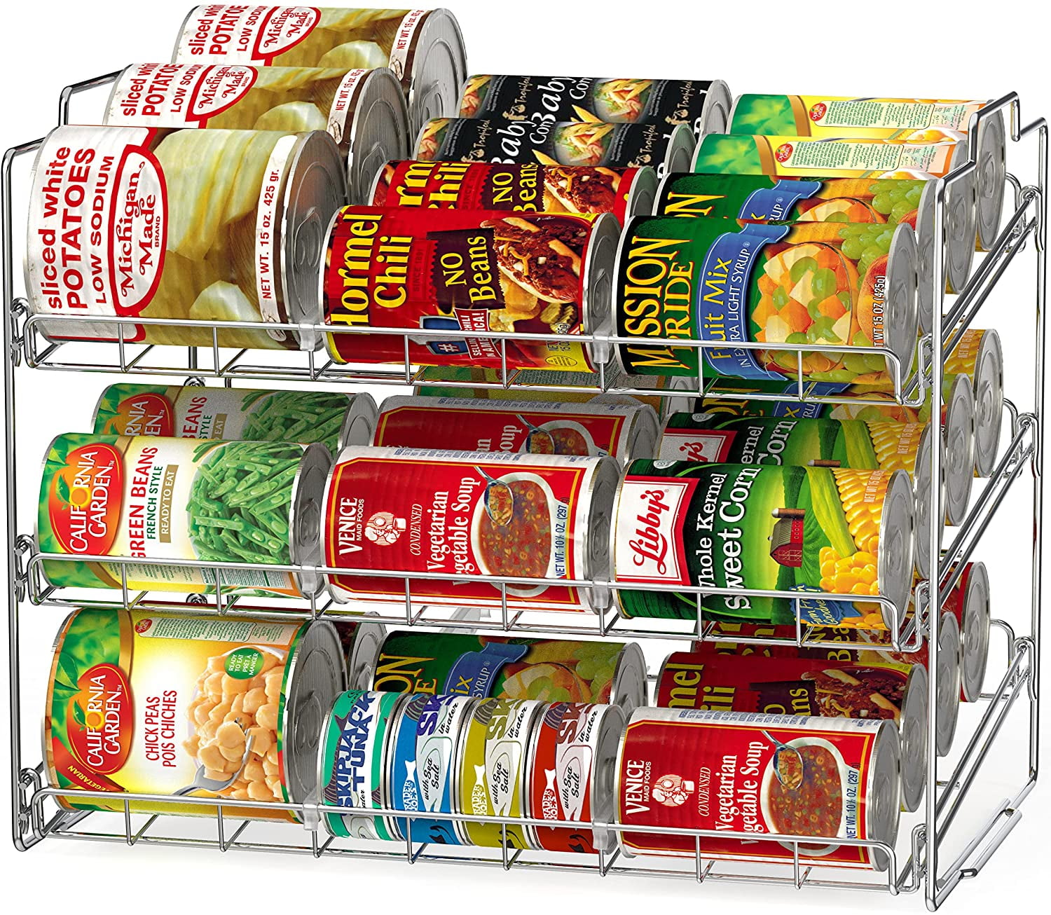 HCLQQ Stackable Can Rack Organizer for Kitchen and Pantry, Holds Upto ...