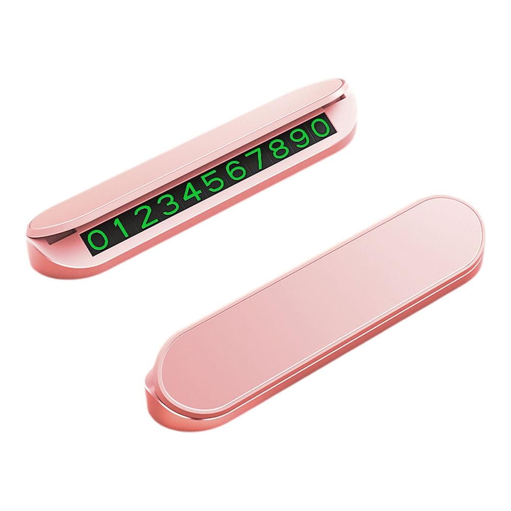 HCMY Car Moving Number Plate Hidden Temporary Parking Sign,Pink ...