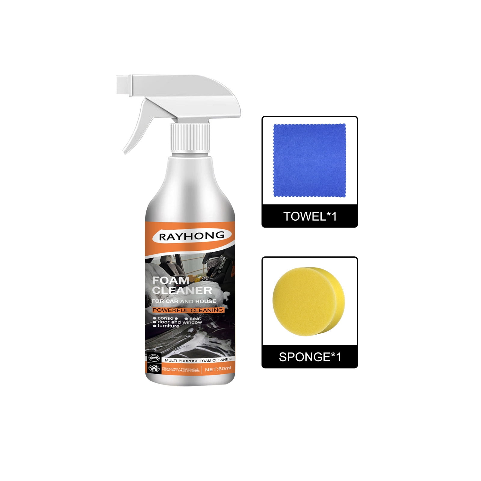 HCMY Car Multi-functional Foam Cleaner, In-car Steering Wheel Plastic ...