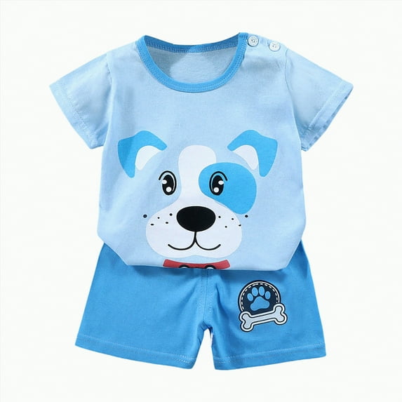 HCNTES Baby Boys Girls Soft Sleepwear Matching Set Kids Adorable Short ...